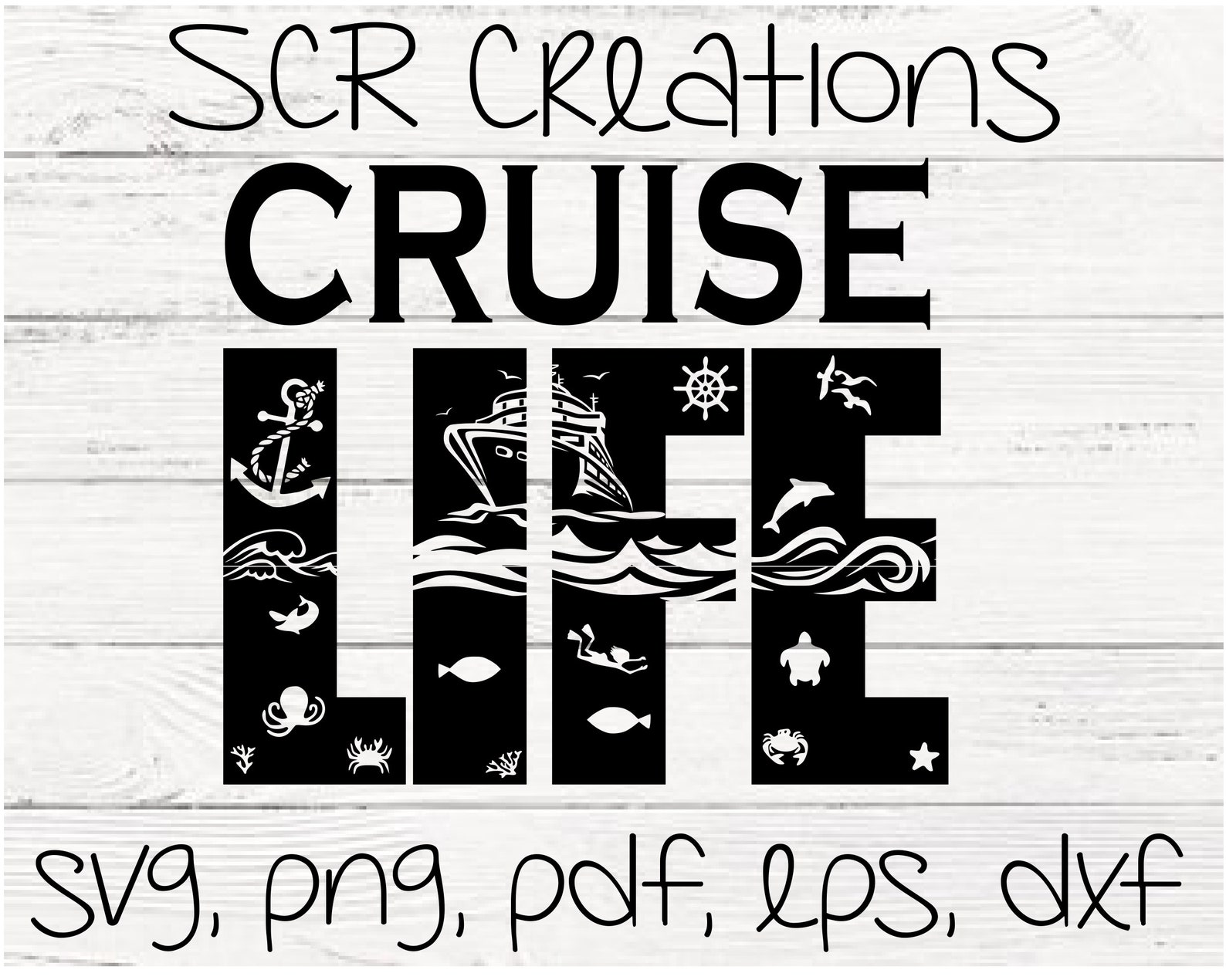 Cruise Life Svg Png Dxf Eps and Pdf Files instant - Etsy
