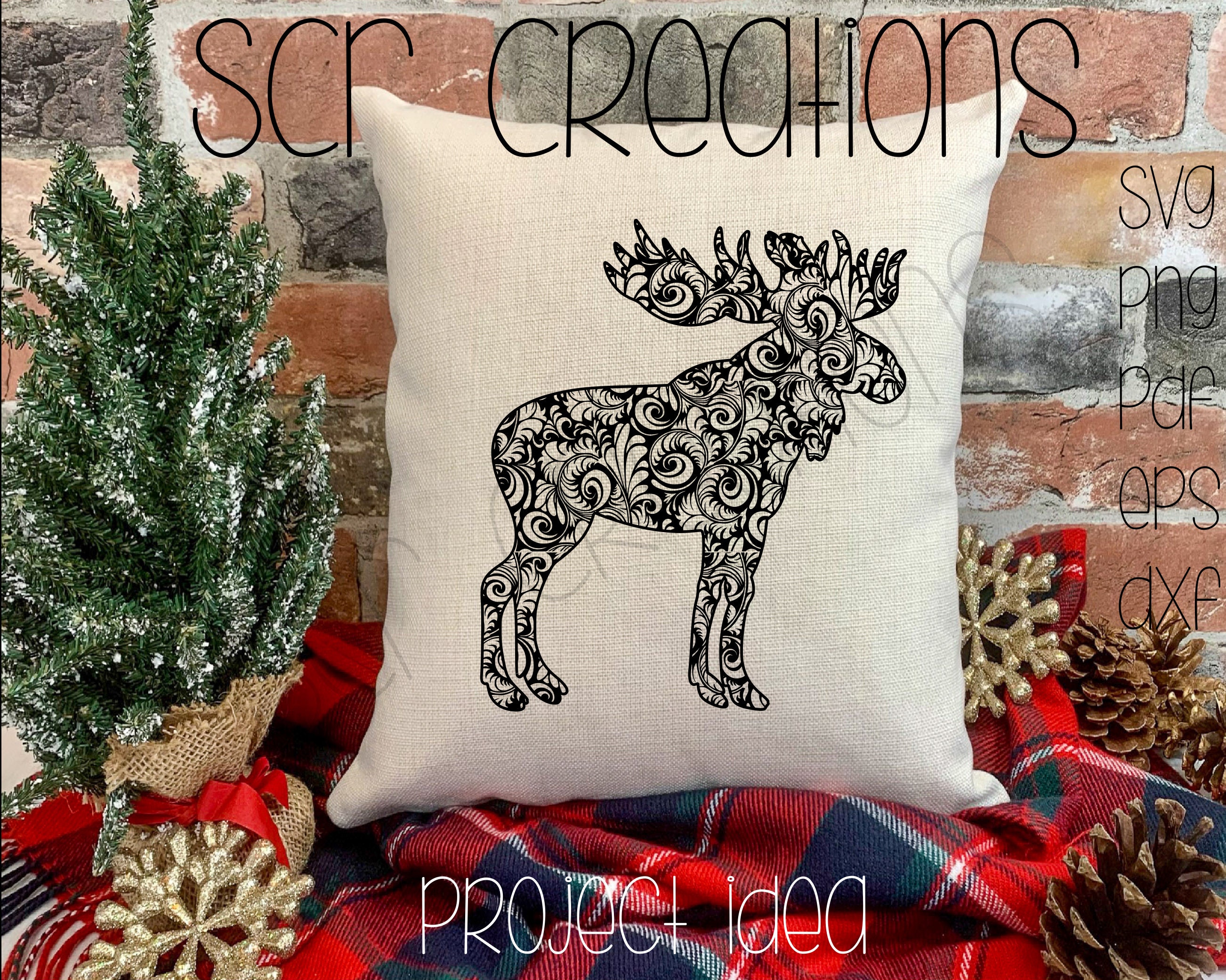 Moose Zentangle Svg Png Pdf Eps and Dxf Files. Perfect for - Etsy