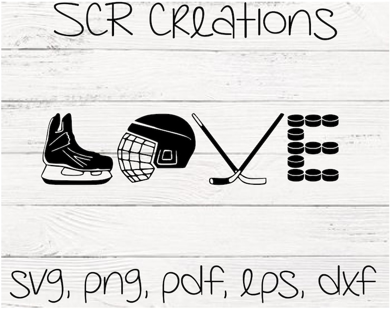 Love Hockey Svg Png Pdf Eps and Dfx Files. instant - Etsy