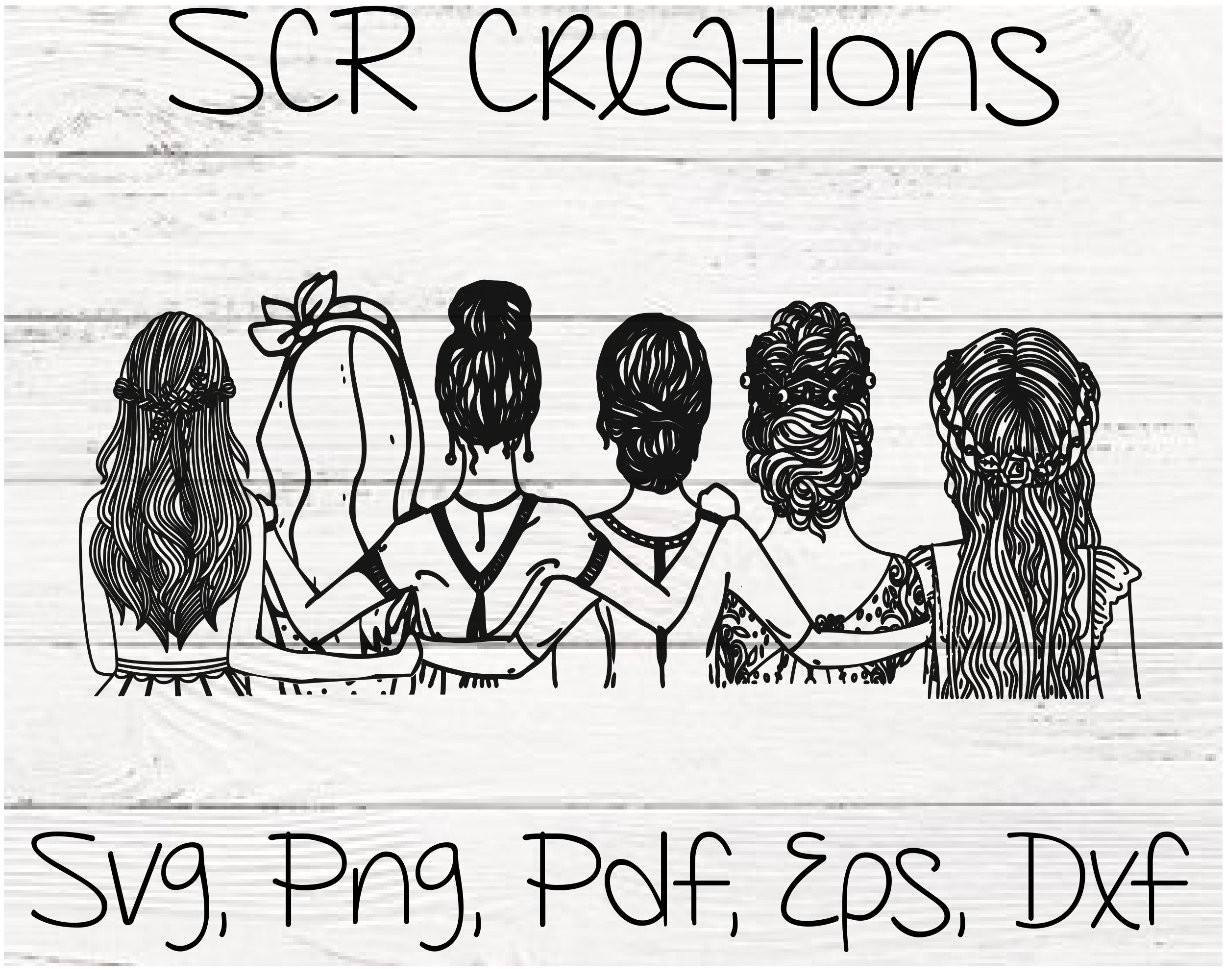 Six Girlfriends Best Friends Svg Png Pdf Eps And Dfx Etsy