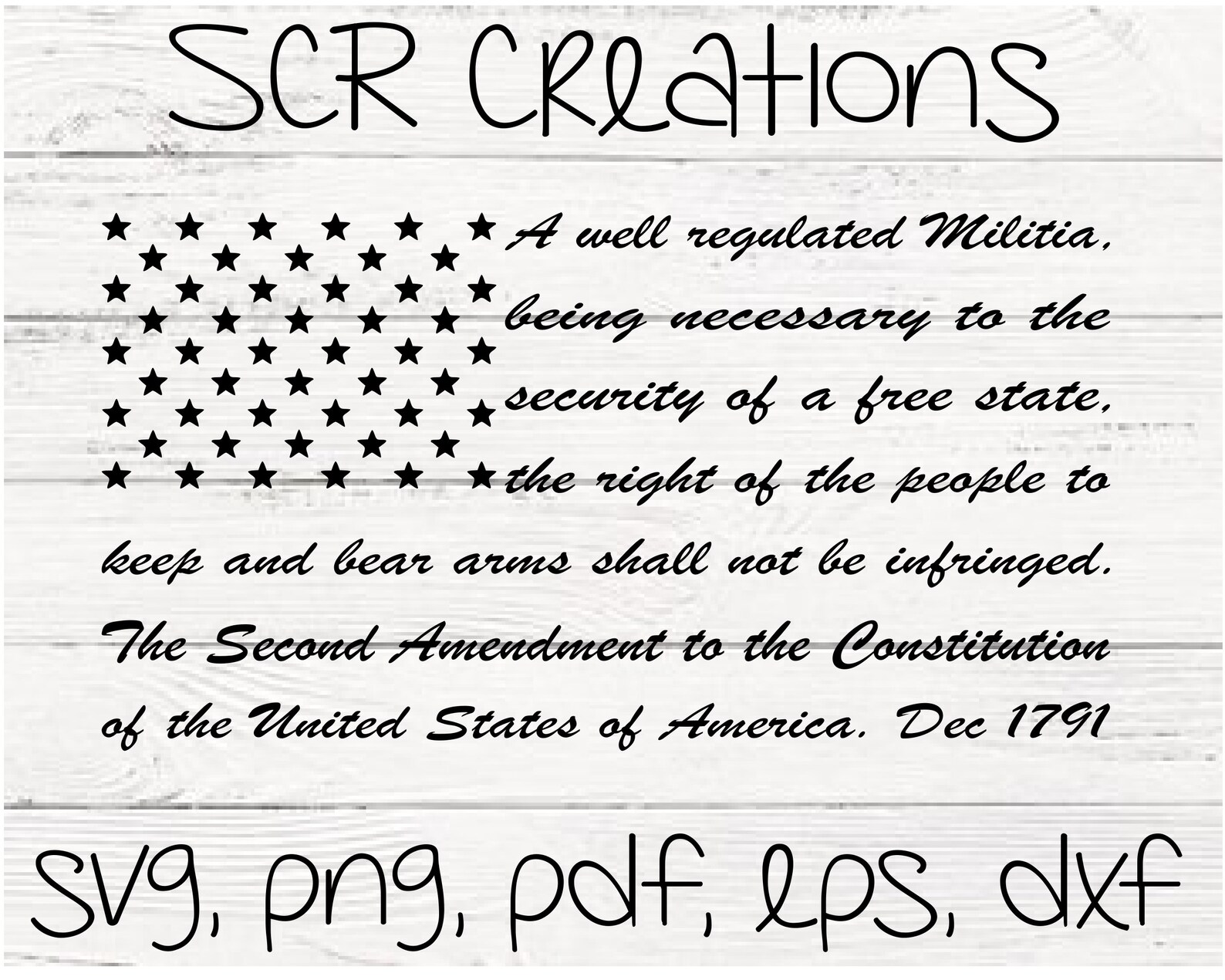2nd Amendment Flag Svg Png Pdf Eps and Dxf Files - Etsy