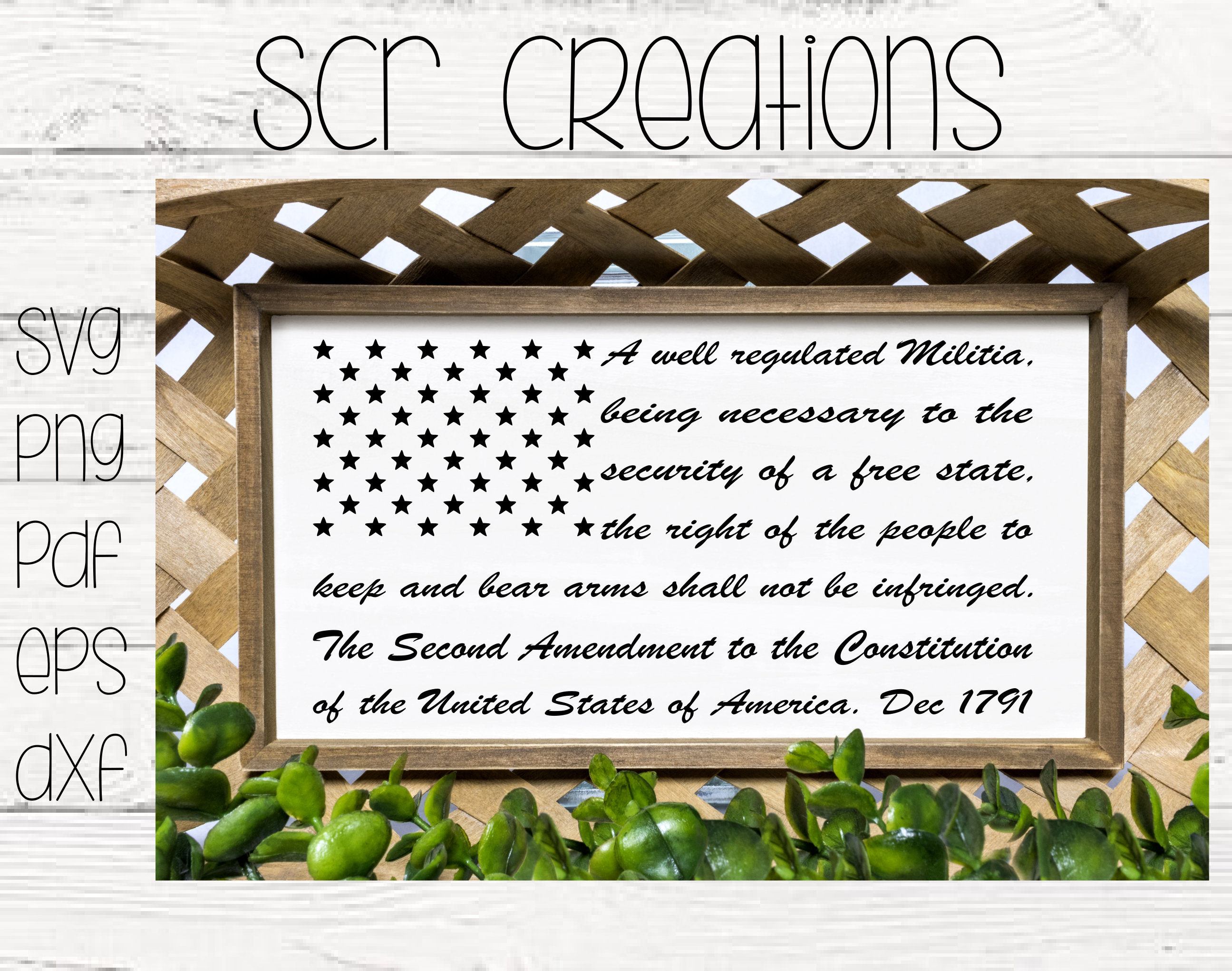 2nd Amendment Flag, Svg, Png, Pdf, Eps and Dxf Files, instant Download ...