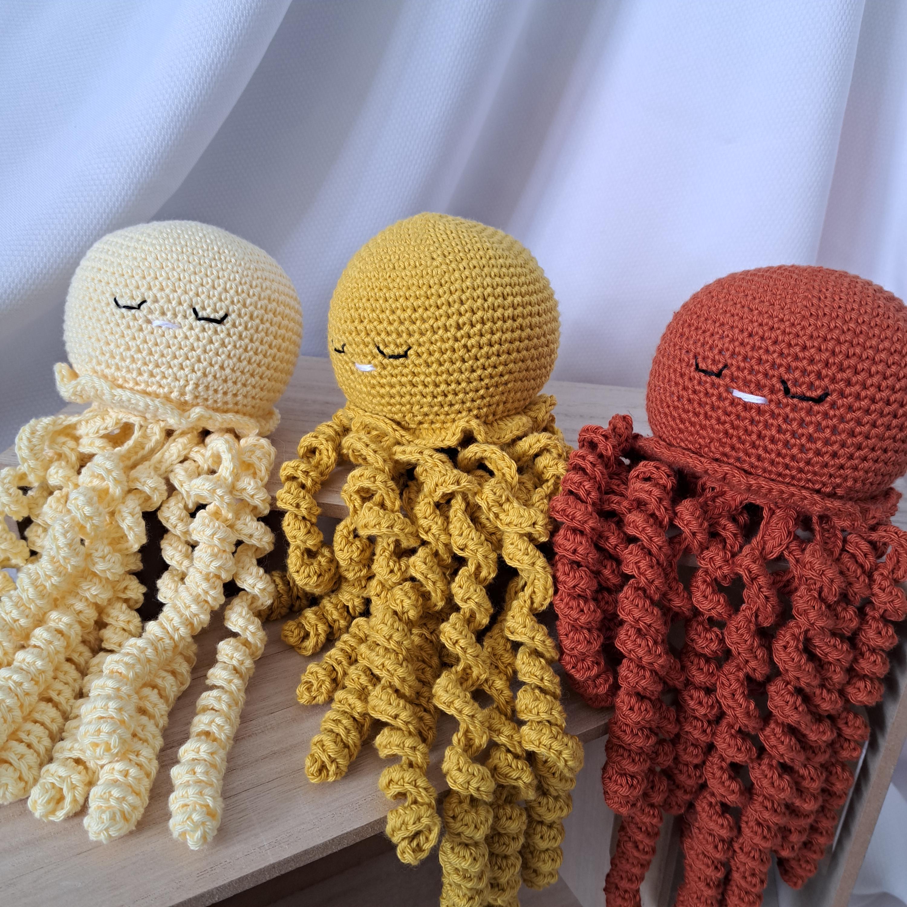 Crochet Pattern Octopus Cuddly Toy (crochet in 1 Piece Without Sewing ...