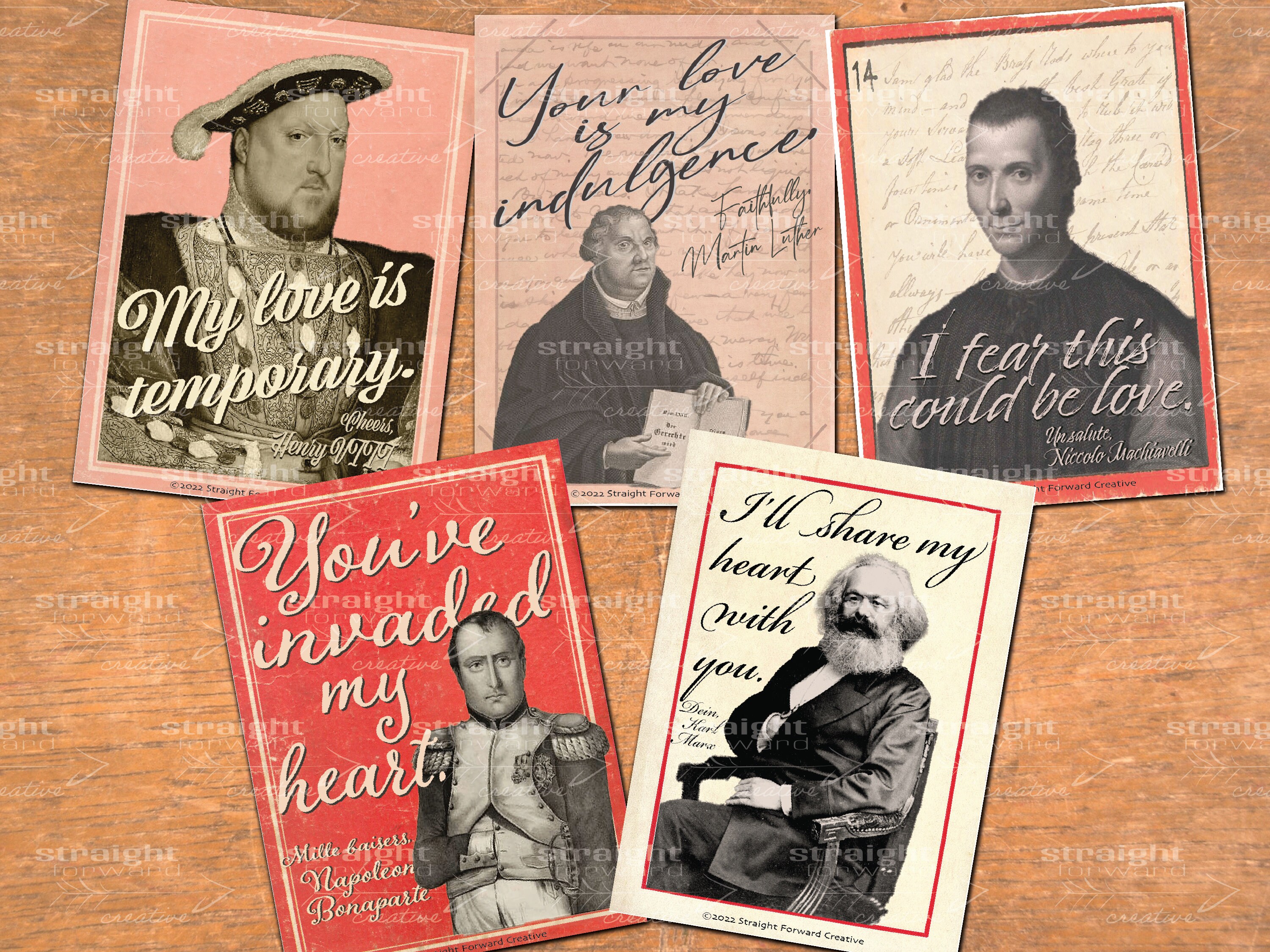 DIGITAL DOWNLOAD - Printable- European History Valentines | Karl Marx ...