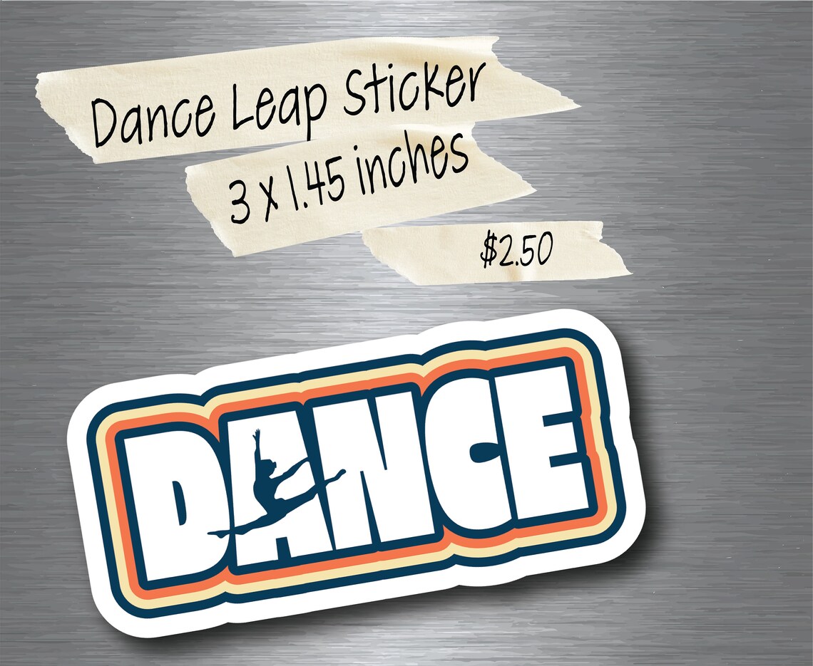 Dance Vinyl Stickers - 6 Sticker Pack or Individual Stickers - 5678 ...