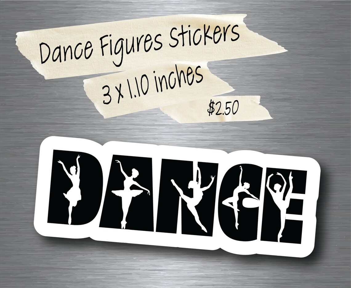 Dance Vinyl Stickers 6 Sticker Pack or Individually 5678 - Etsy