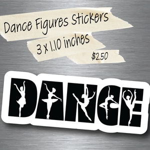Dance Vinyl Stickers - 6 Sticker Pack or Individual Stickers - 5678 ...