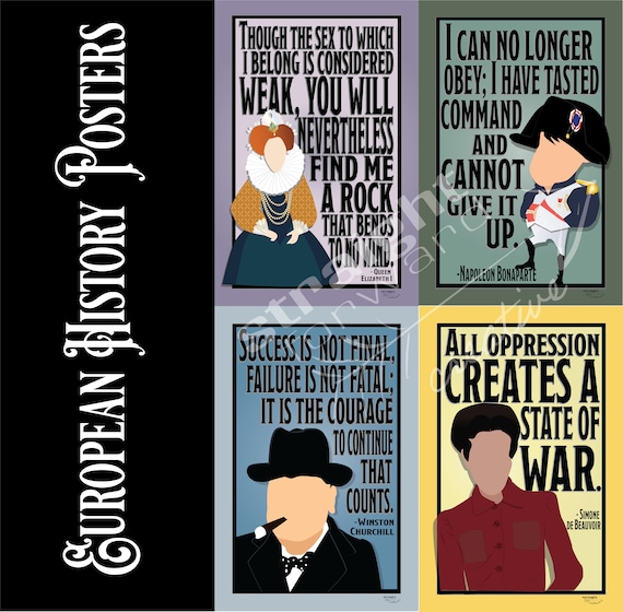 DIGITAL DOWNLOAD European History Poster Set Winston - Etsy