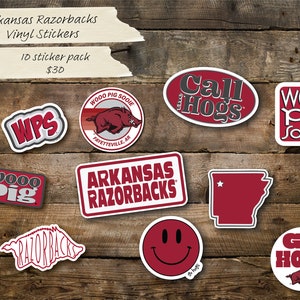 Arkansas Razorbacks Vinyl Stickers | Sticker Sets & Individual ...
