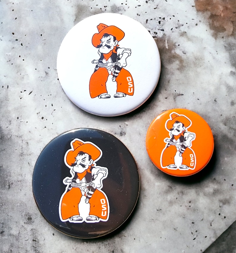 Oklahoma State Pinback Buttons | Licensed Product | OSU Cowboys | Go ...