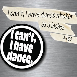 Dance Vinyl Stickers - 6 Sticker Pack or Individual Stickers - 5678 ...