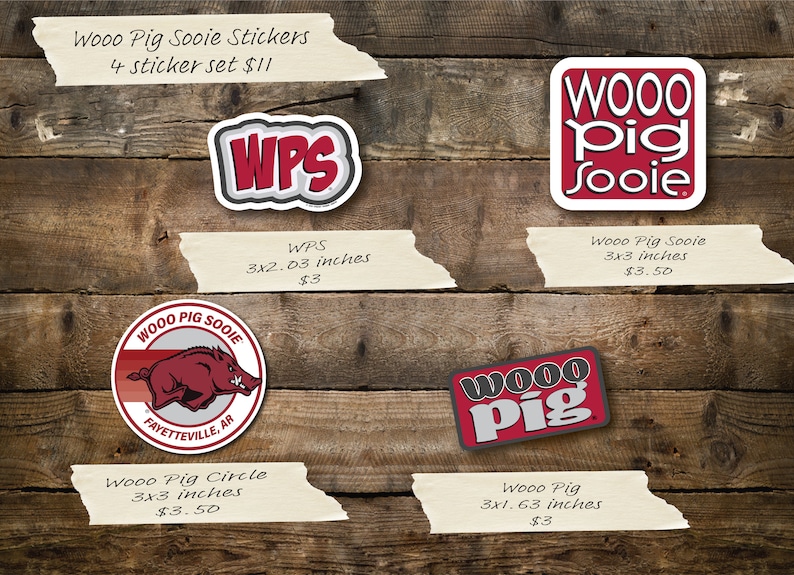 Arkansas Razorbacks Vinyl Stickers | Sticker Sets & Individual ...