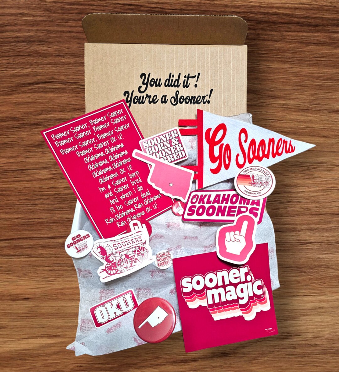 Oklahoma Sooners Gift Box - 2 Sizes | Gift Box for Students Headed to ...