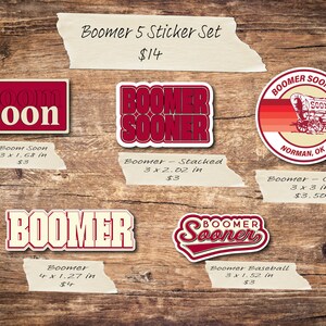 OU SOONERS Vinyl Stickers | Set or Individual | Officially Licensed ...