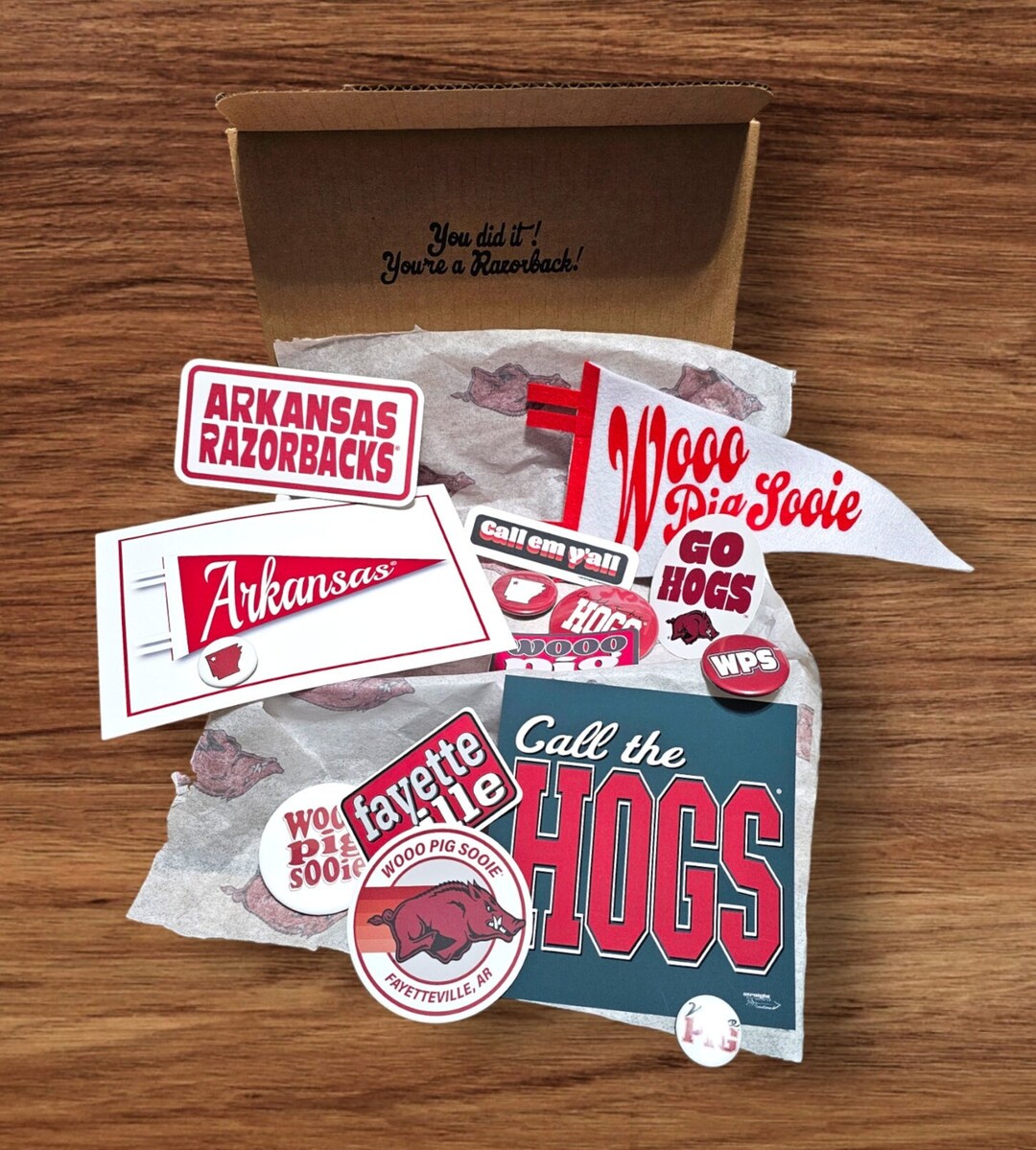Arkansas Razorbacks Gift Box - 2 Sizes | Gift Box for Students Headed ...