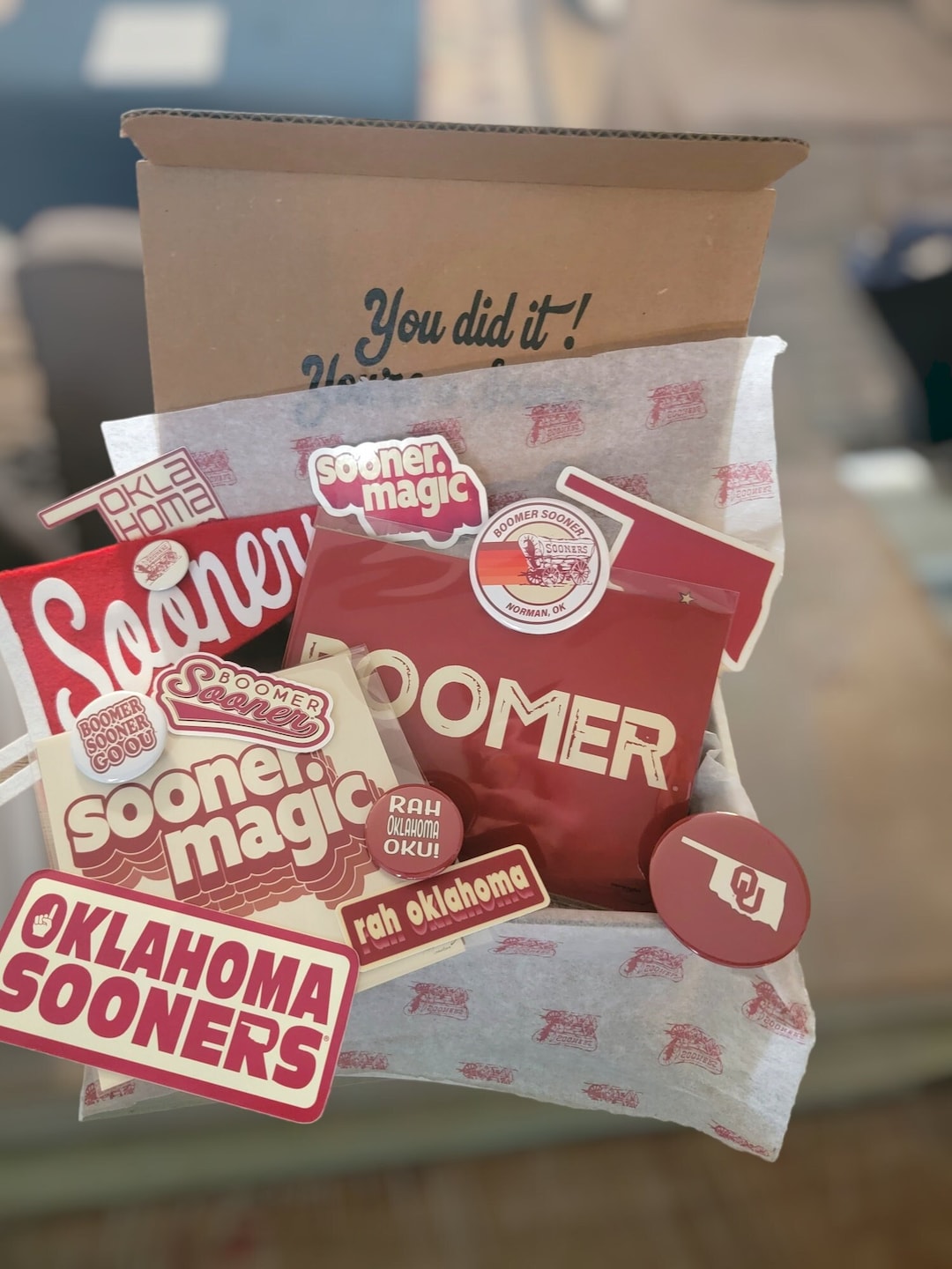 Oklahoma Sooners Gift Box 2 Sizes Gift Box for Students - Etsy