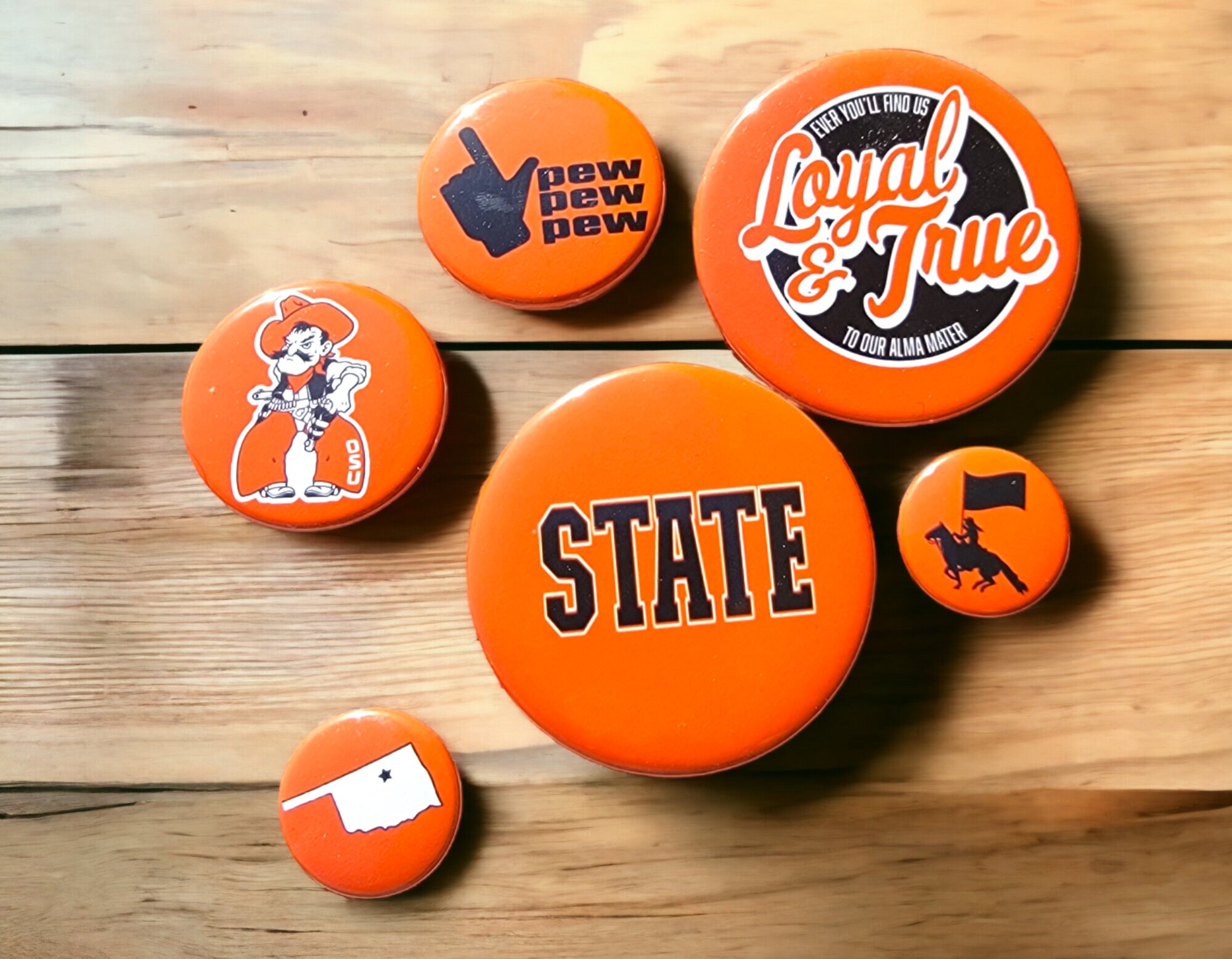 Oklahoma State Pinback Buttons | Licensed Product | OSU Cowboys | Go ...