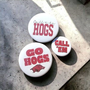 Arkansas Razorbacks Pinback Buttons | Licensed Product | Go Hogs | Woo ...