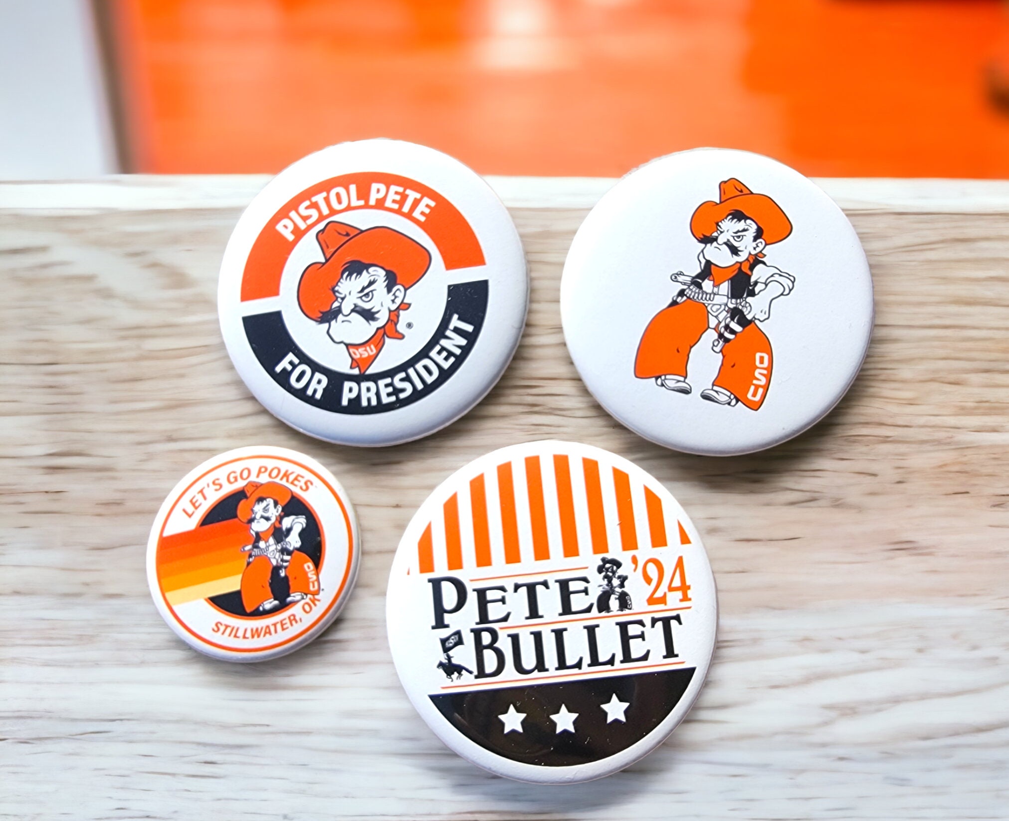 Oklahoma State Pinback Buttons | Licensed Product | OSU Cowboys | Go ...