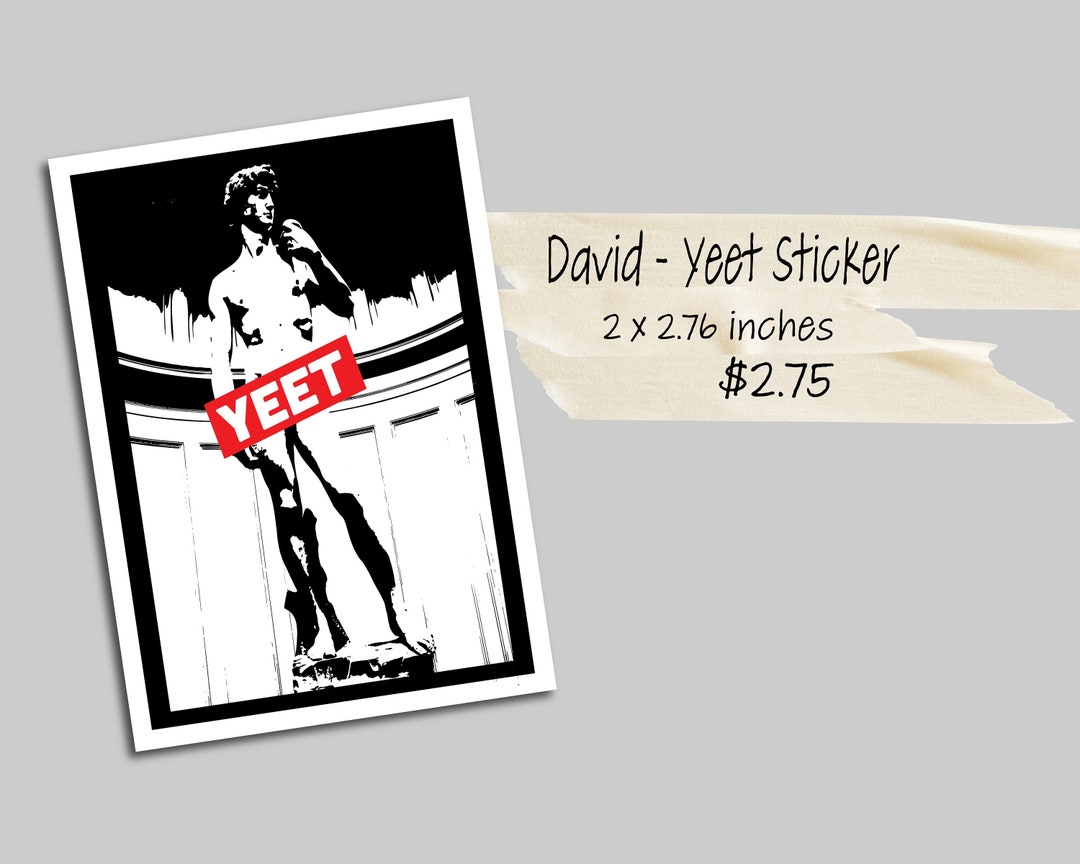 David Yeet Vinyl Sticker | Water Bottle Sticker| Laptop Sticker ...