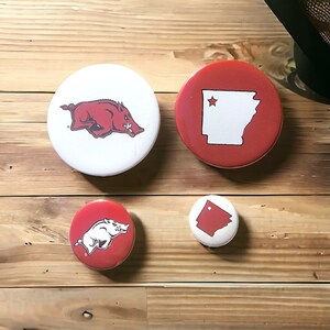 Arkansas Razorbacks Pinback Buttons | Licensed Product | Go Hogs | Woo ...
