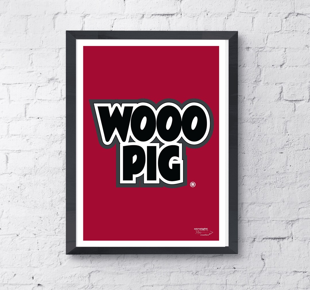 Wooo Pig Unframed Print | Arkansas Razorbacks | Wooo Pig Sooie | Go ...