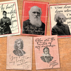 DIGITAL DOWNLOAD - Printable - Famous Scientists Valentines | Marie ...