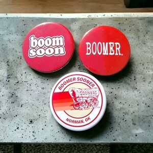 OU Sooners Pinback Buttons - Officially Licensed - Boomer Sooner | Go ...