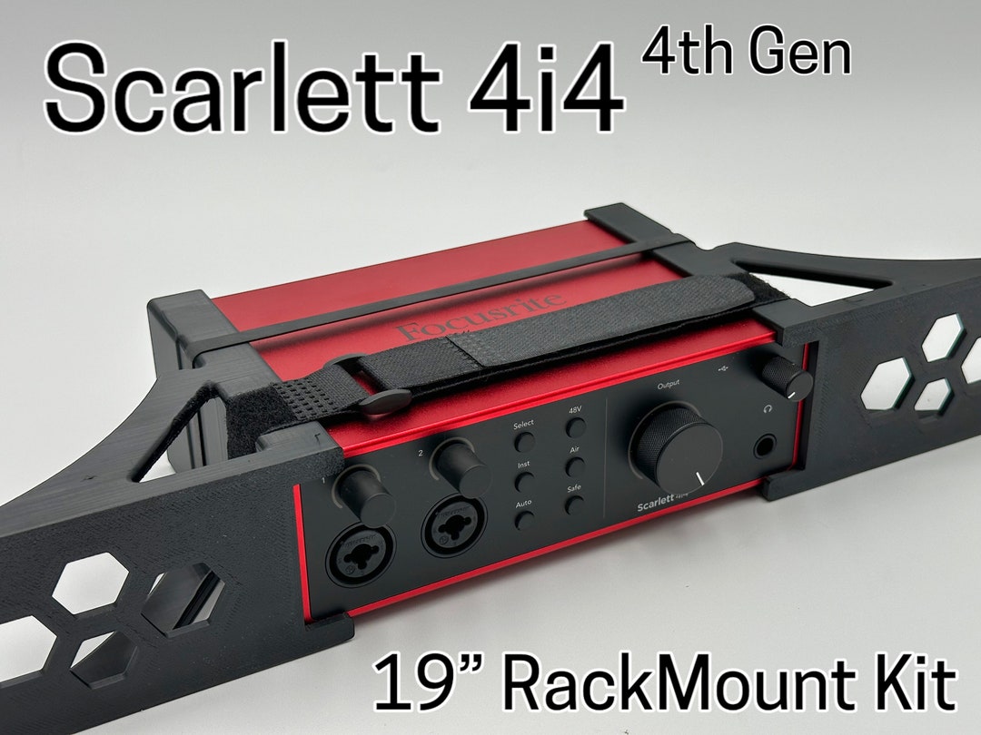 Focusrite Scarlett 4i4 4th Gen 19 Inch Rack Mount Kit, PETG Brackets ...