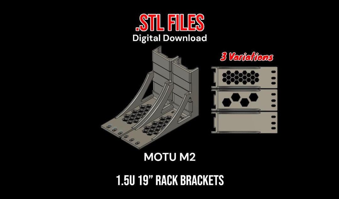 Digital Download 1.5U Rack Mount Kit for MOTU M2 STL Files – 3 Variants ...