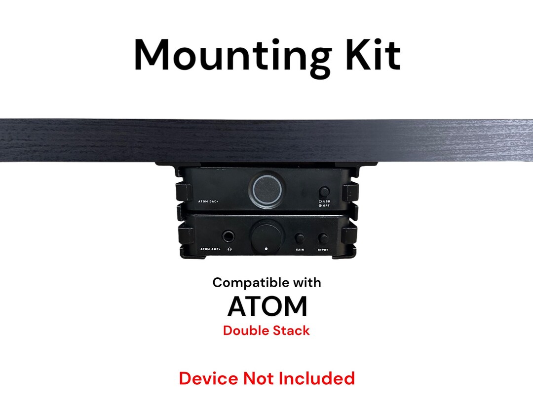 Desk Mount Kit for JDS LABS Atom Amp & DAC (double Stack) - Under Desk ...
