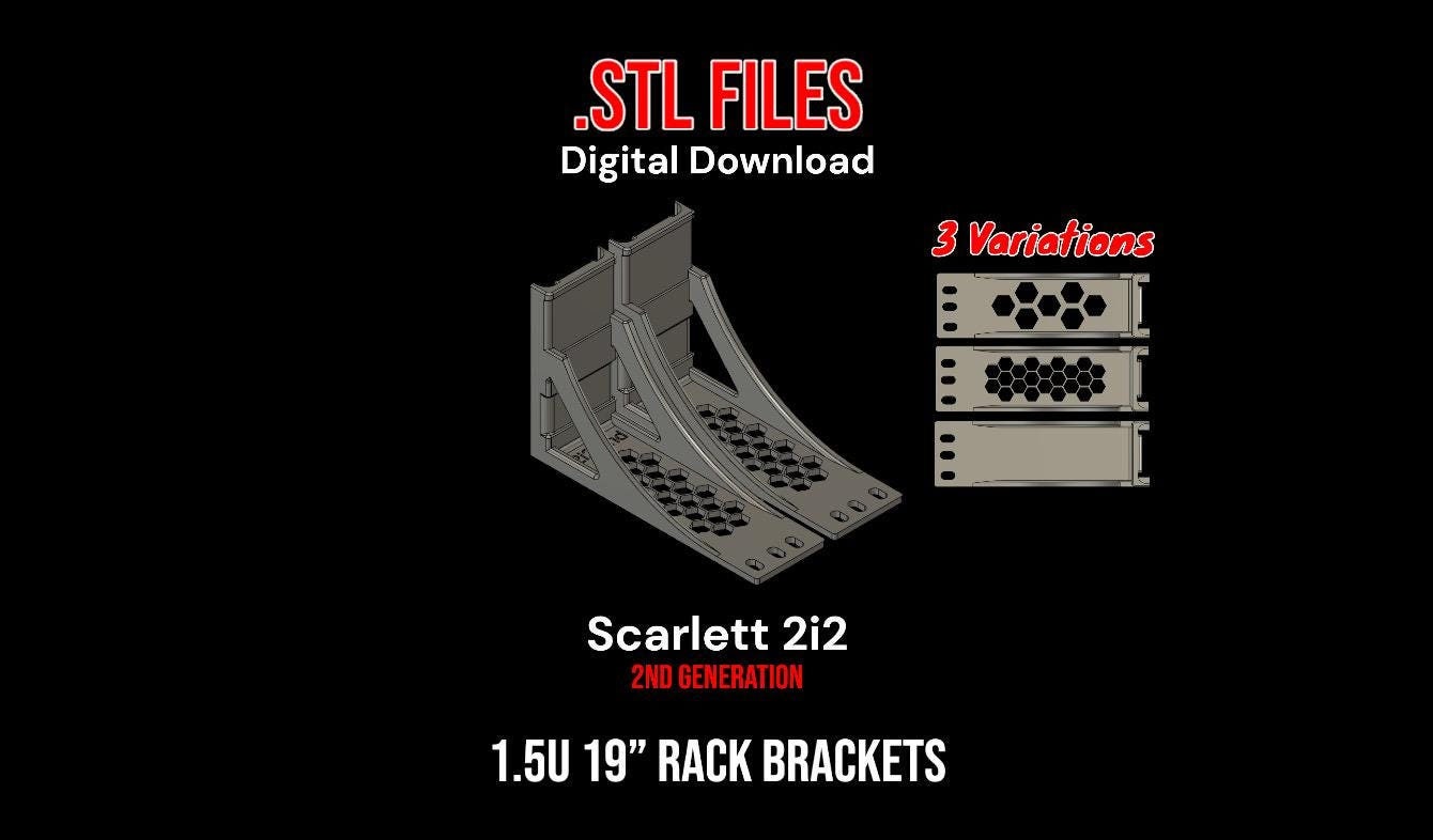 Digital Download 1.5U Rack Mount Kit for Focusrite Scarlett 2i2 2nd Gen ...