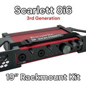 Rack Mount Kit for Focusrite Scarlett 8i6 3rd Gen - 19" 1.5U PETG ...