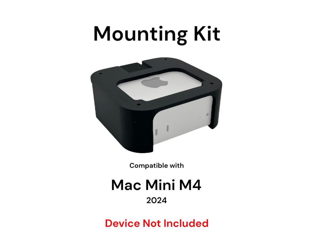 Desk Mount Kit for NEW Apple Mac Mini M4 2024 - Reversible Mounting ...
