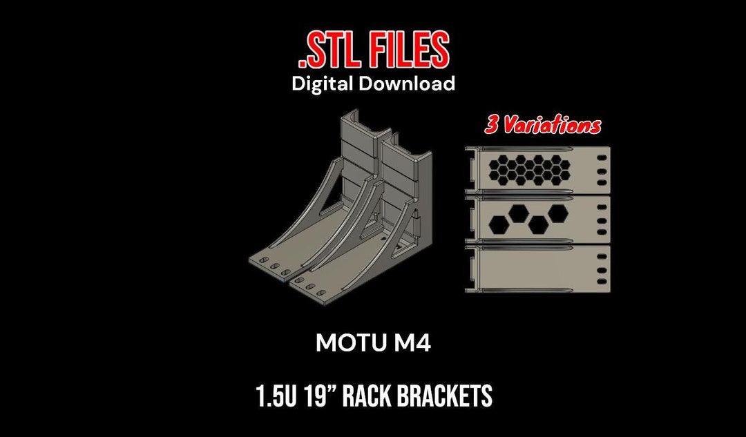 Digital Download 1.5U Rack Mount Kit for MOTU M4 STL Files – 3 Variants ...
