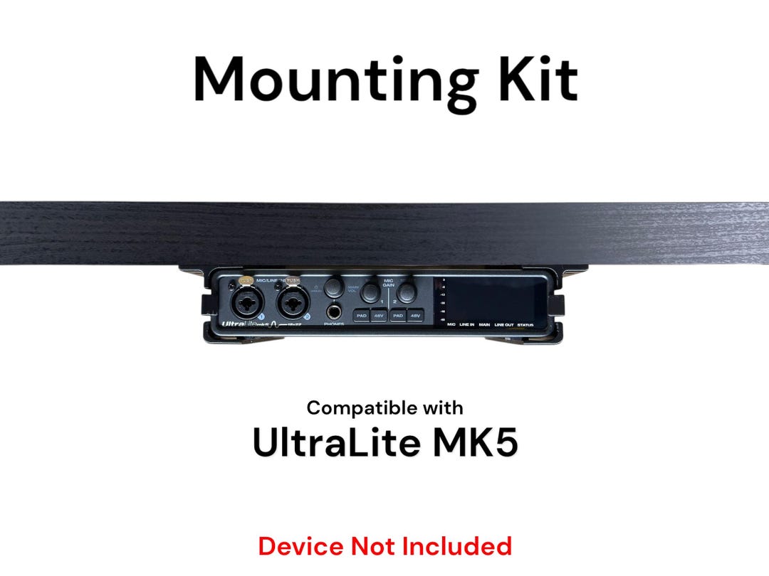 Desk Mount Kit for Motu Ultra Lite MK5 - Under Desk Mount Brackets With ...