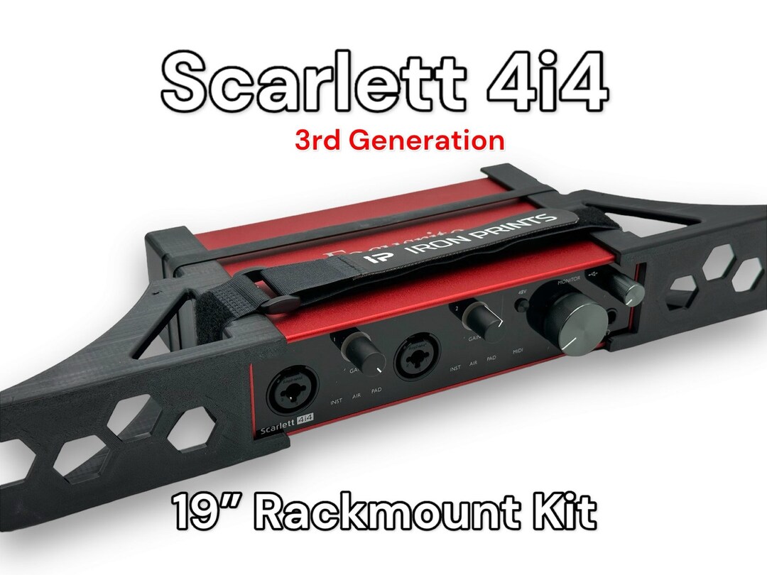 Focusrite Scarlett 4i4 3rd Gen 19 Inch Rack Mount Kit 1.5U PETG ...