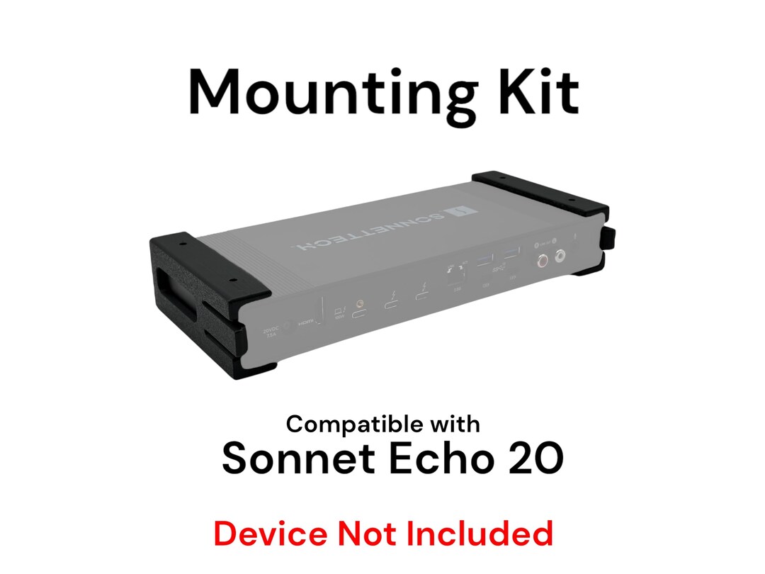 Under Desk Mount for Sonnet Echo 20 Thunderbolt 4 Superdock Docking Station With Mounting Kit; 3 ...