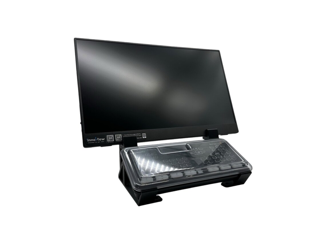 Stand for ATEM Mini & Monitor (up to 33mm) - Cold Shoe Slots, 30 Degree ...