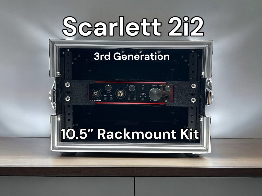 Focusrite Scarlett 2i2 3rd Gen 10.5 Inch Rack Mount Kit, PETG Brackets ...