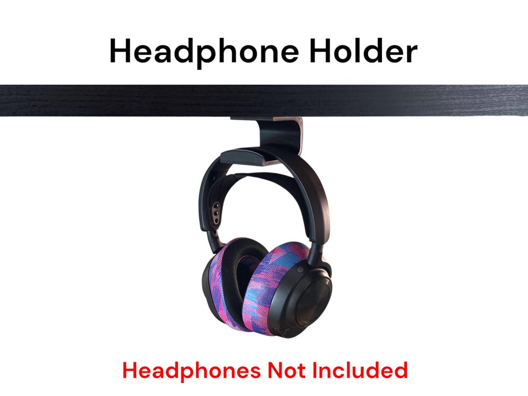 Under Desk Headphone Hanger Mount for 40mm Bands – Space-saving Headset ...