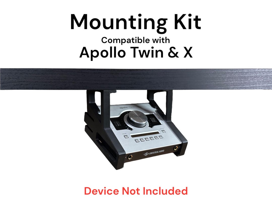 Desk Mount Kit for UAD Apollo Twin X Duo / Quad / X4 - Under Desk Mount ...