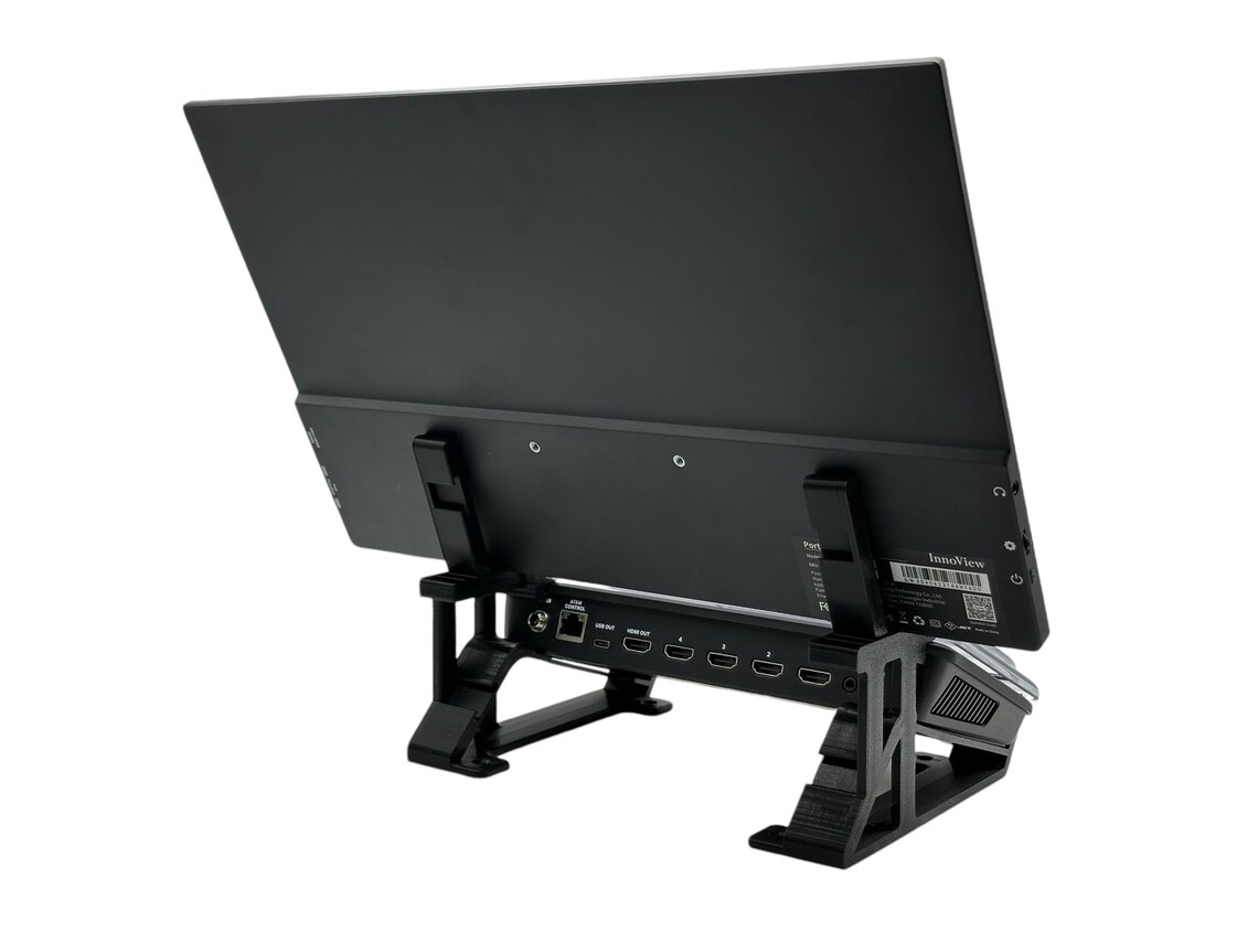 Stand for ATEM Mini & Monitor (up to 33mm) - Cold Shoe Slots, 30 Degree ...
