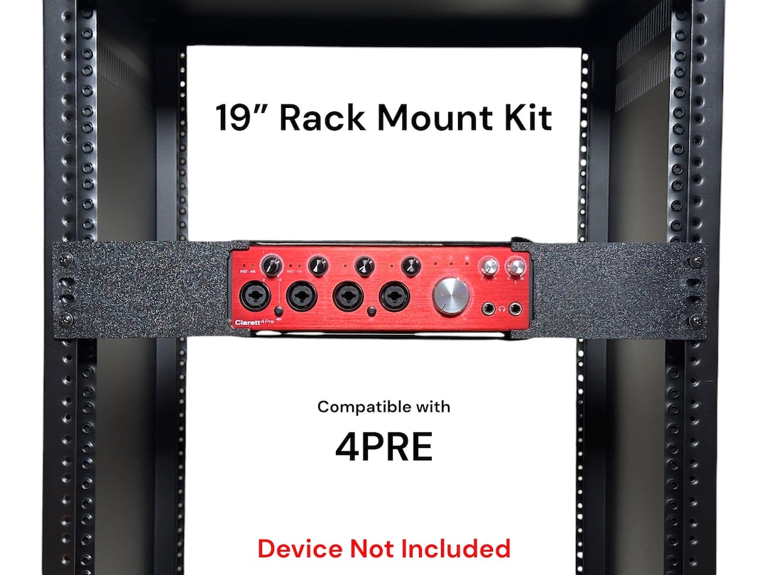 Rack Mount Kit for Clarett 4PRE Audio Interface - 19” 1.5U PETG ...