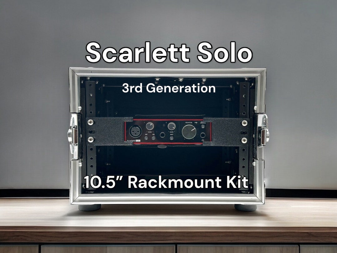 Rack Mount Kit for Focusrite Scarlett Solo 3rd Gen - 10.5” 1.5U PETG ...