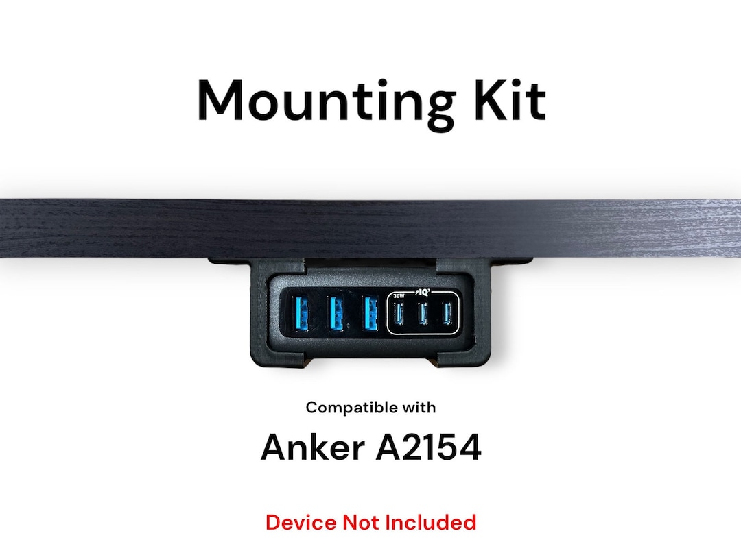 Desk Mount Kit for Anker A2154 USB Charging Hub - Secure Mounting ...
