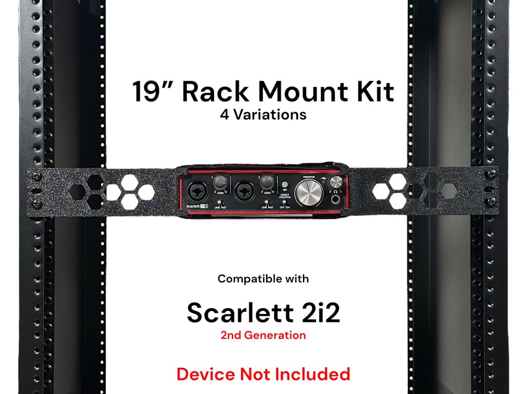 Rack Mount Kit for Focusrite Scarlett 2i2 2nd Gen - 19” 1.5U PETG ...