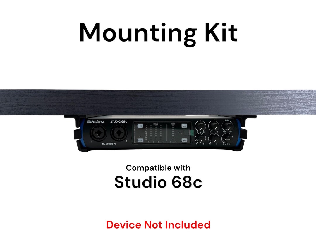 Desk Mount Kit for Presonus Studio 68c & 24c - Under Desk Mount ...