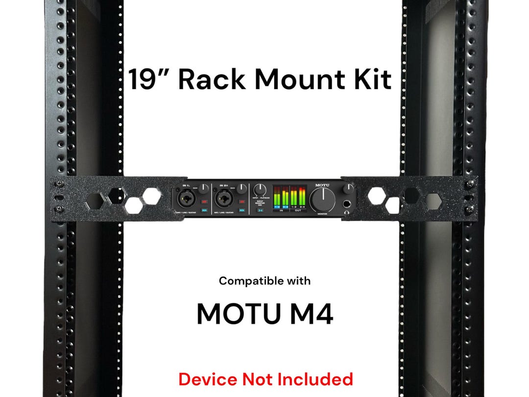 Rack Mount Kit for MOTU M4 - 19” 1.5U PETG Brackets With Straps ...