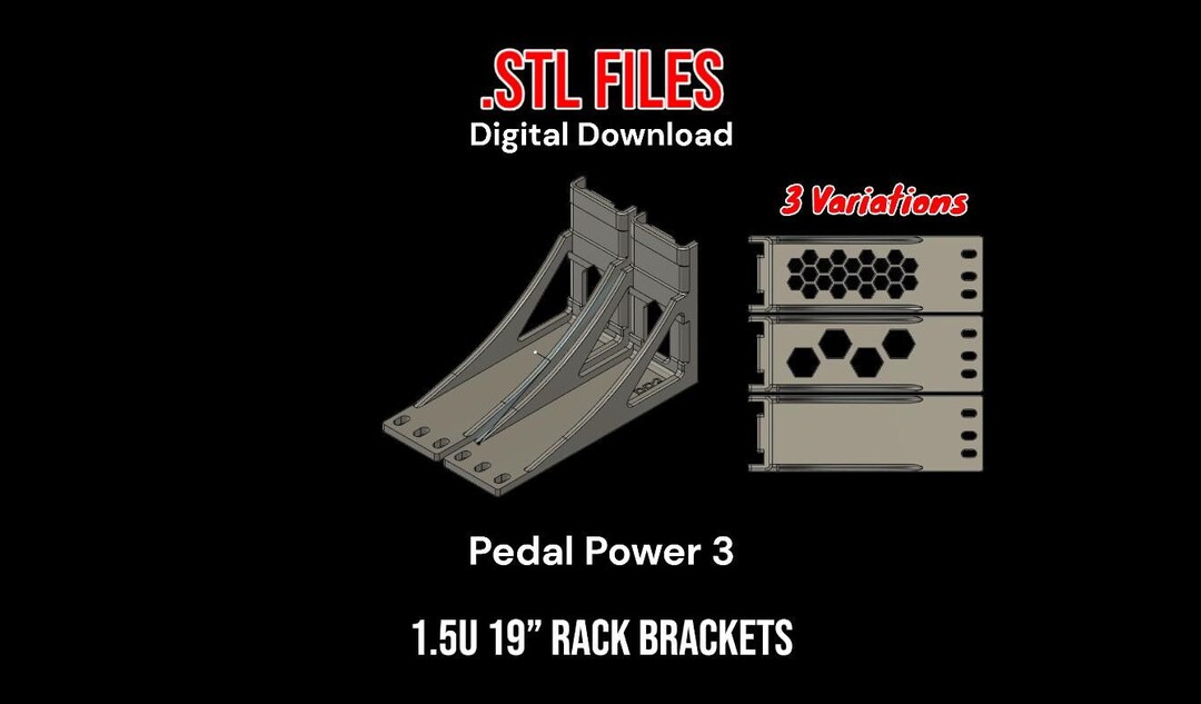Digital Download 1U Rack Mount Kit for Voodoo Lab Pedal Power 3 STL ...
